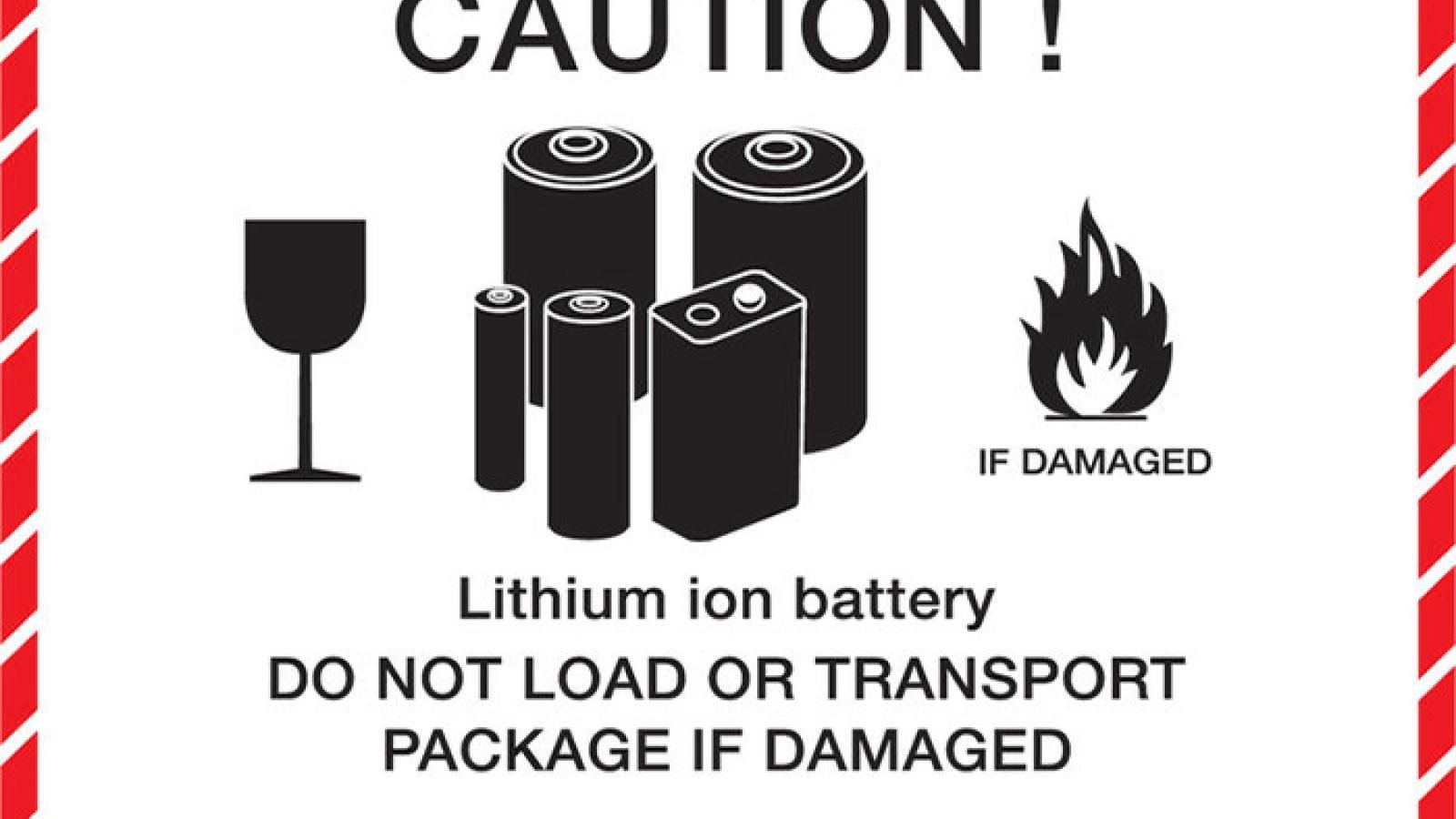 Lithium Ion Batteries Label